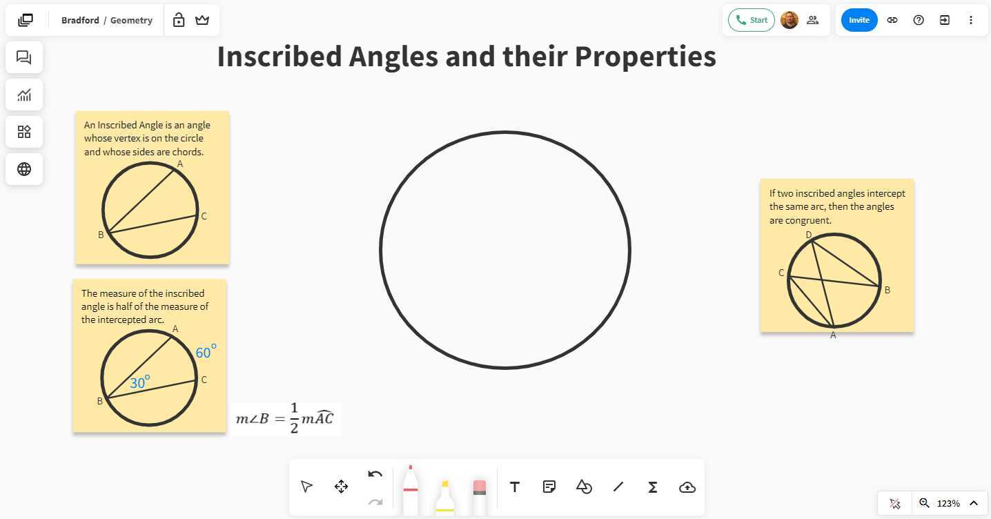 Inscribed Angles and their Properties