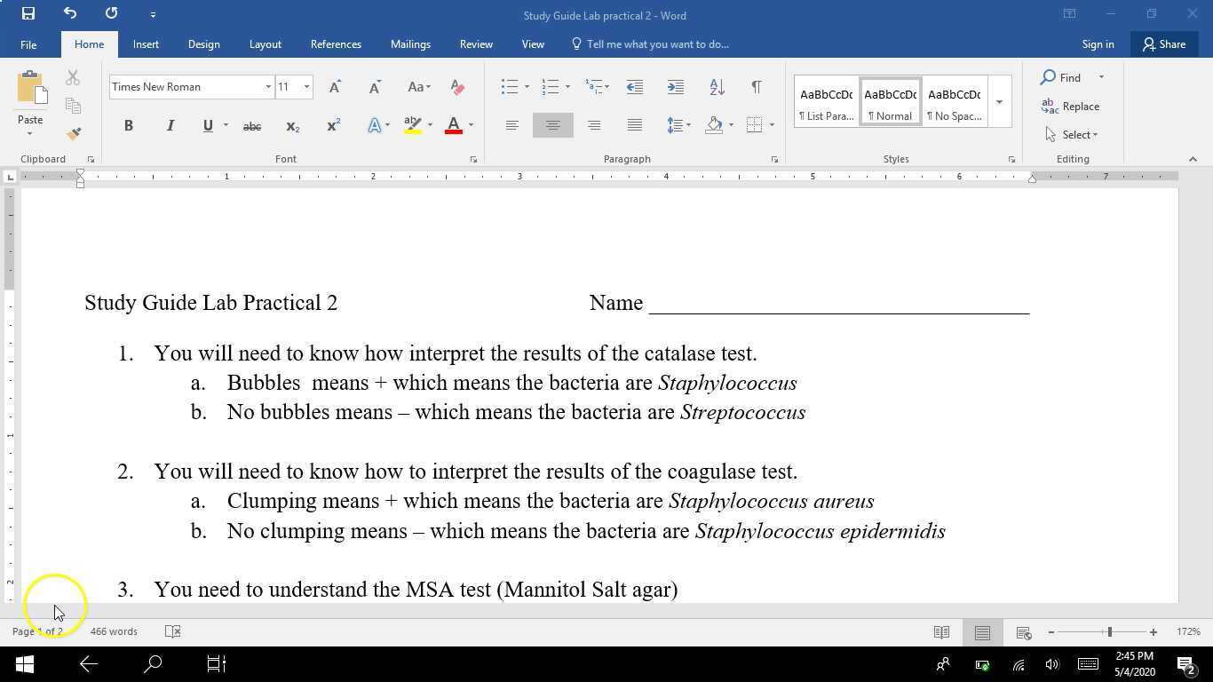 BIO 205 Practical 2 review video