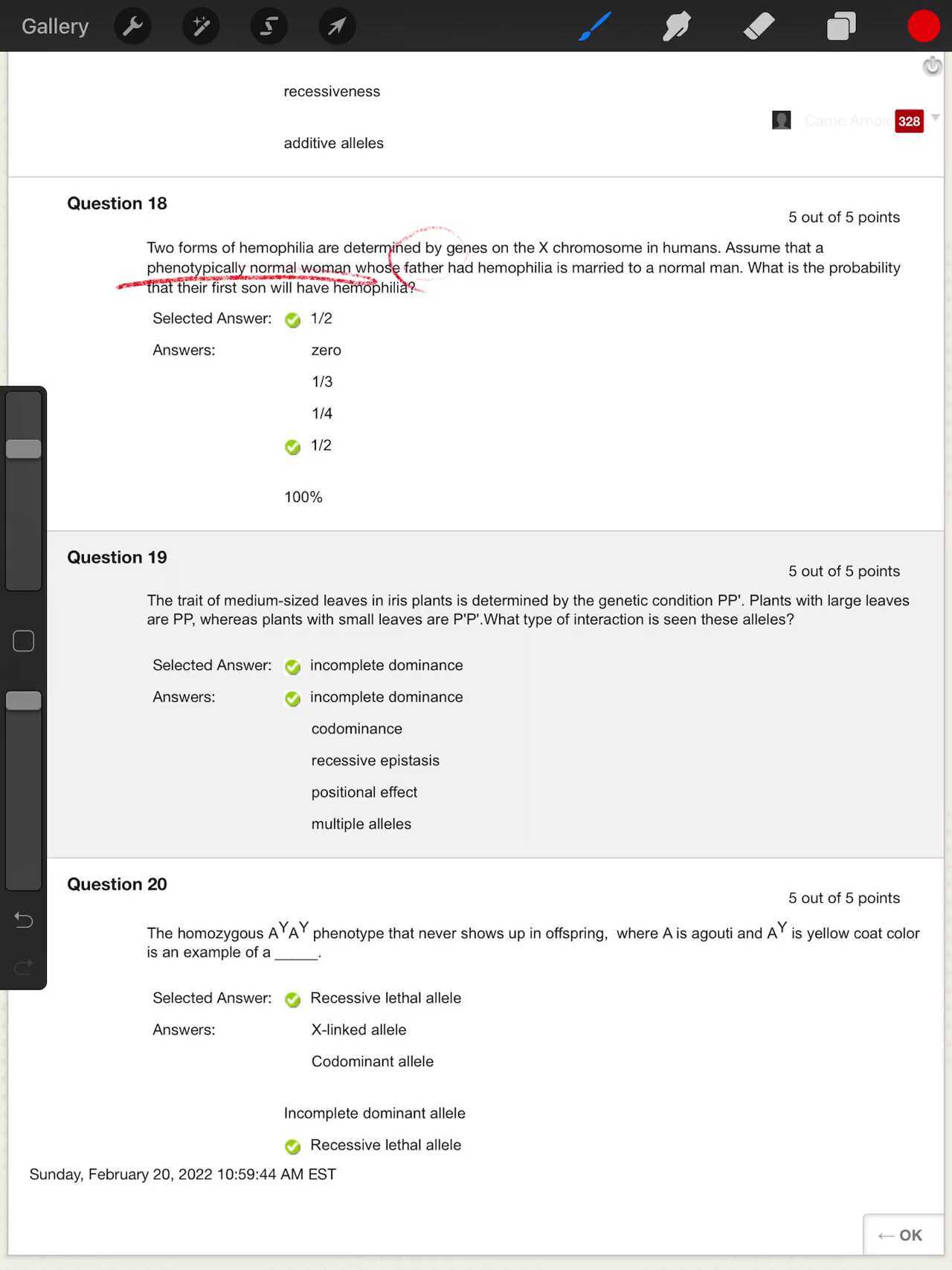 BIO 210 Chapter 4 quiz answers
