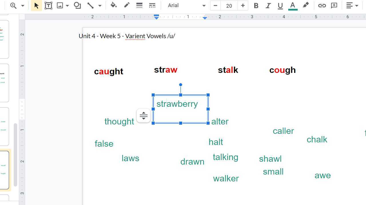 Spelling Sort - Variant Vowels /u/