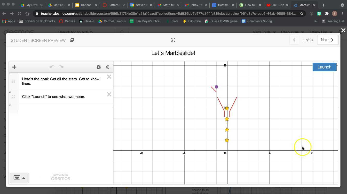 Desmos Marbleslides Intro