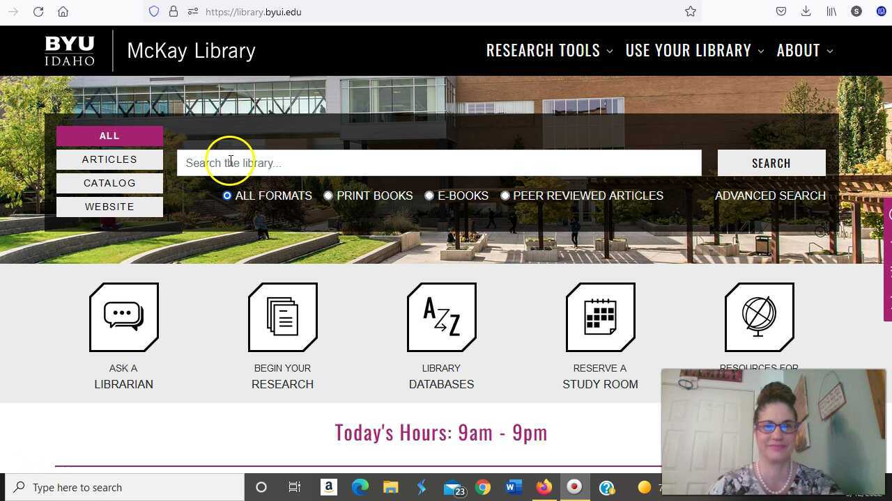 McKay Library Research Paper Search
