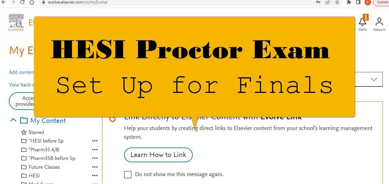 HESI Proctor Exam Set Up