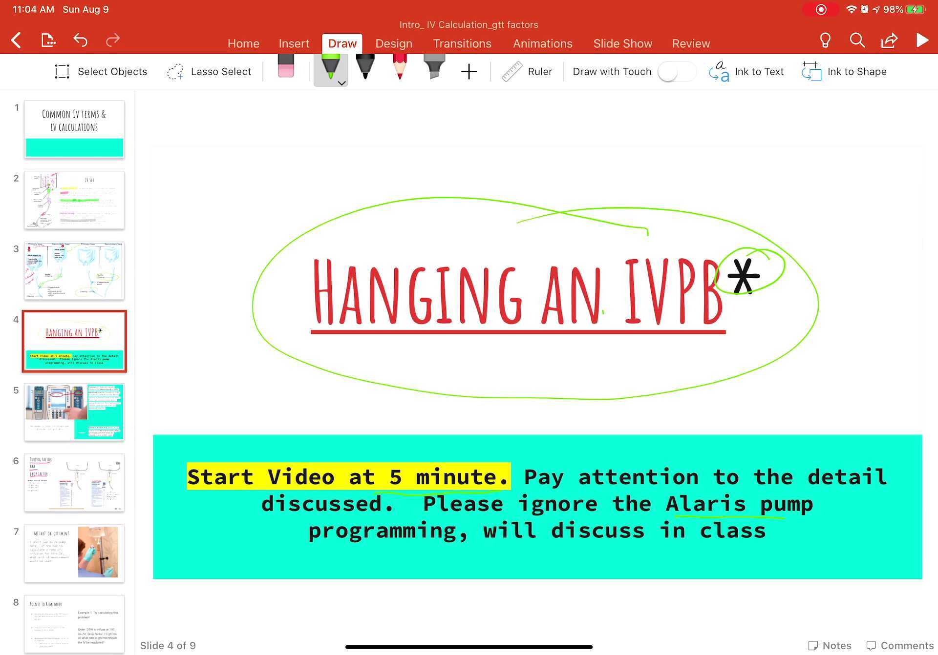 Basic IV Math Calculations