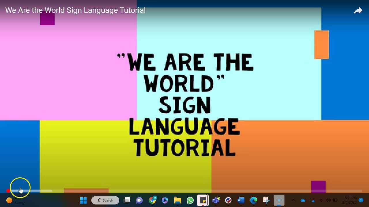 Sign Language We Are The World