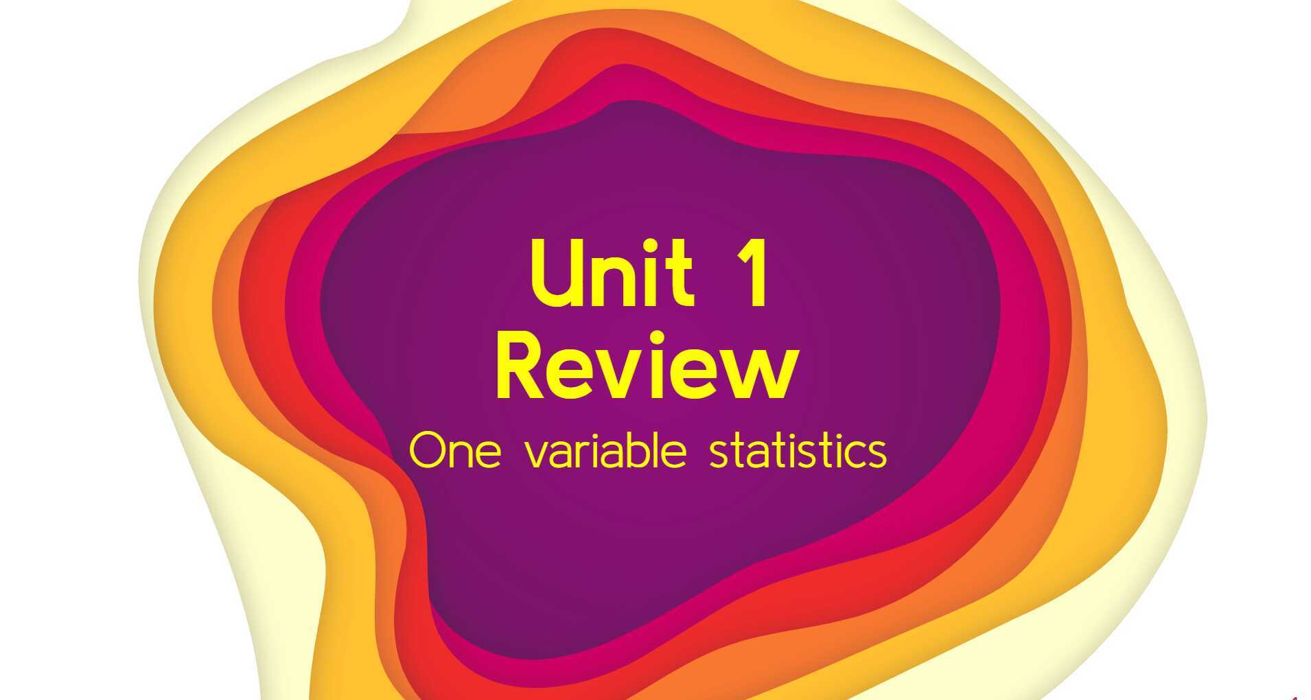 Unit 1 review
