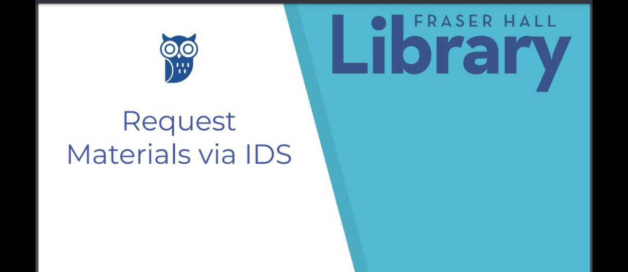 Request Materials via IDS