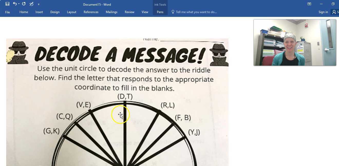 M3 Ch. 9 Decode a Message HW