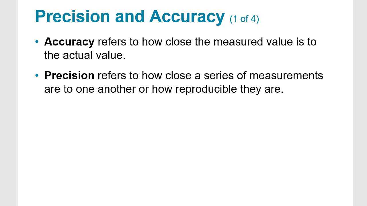 Video 6 Precision and Accuracy