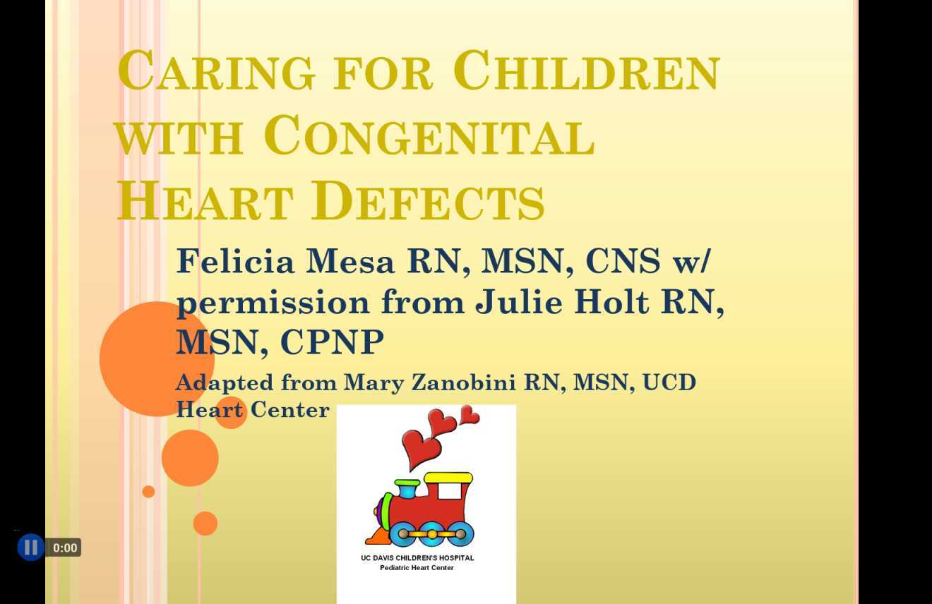 Pediatric Congenital Heart Defects Part #1