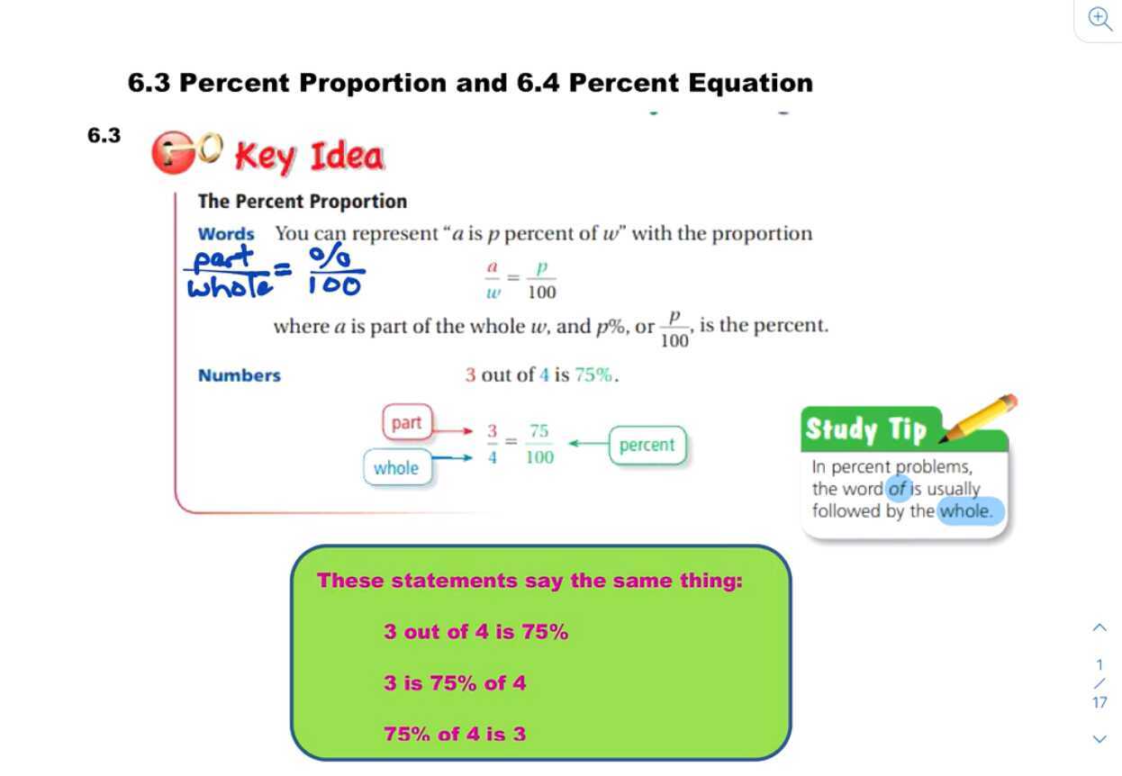 RED 6.3 Percent Proportion Guided Notes