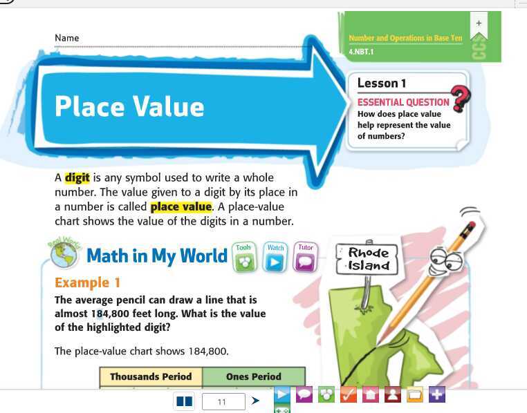 4th Grade Math Ch. 1 Lesson 1