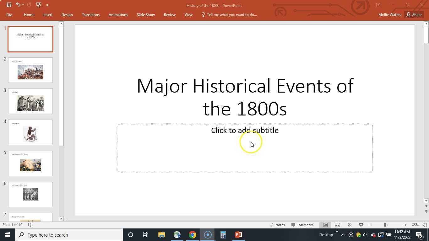 History of the 1800s