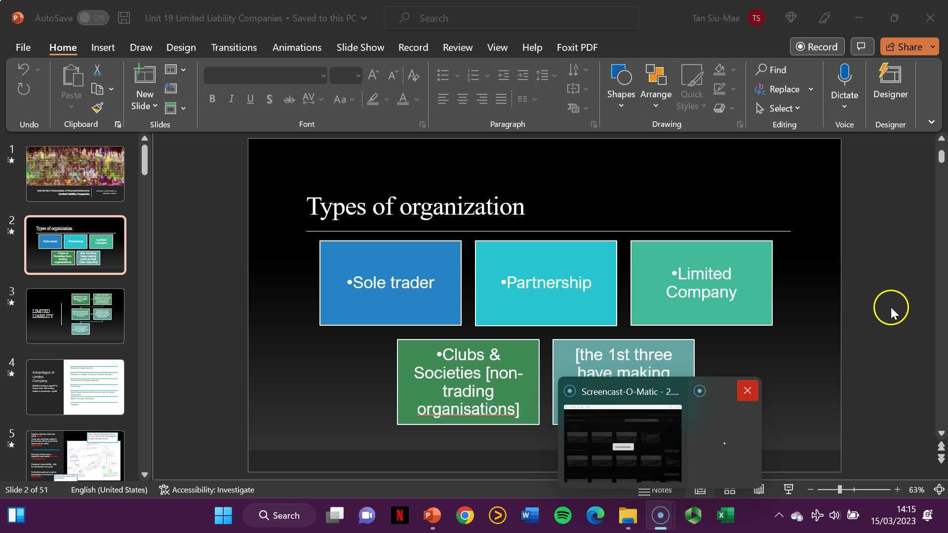 FA Unit 19 Part 1 - 15 March 2023