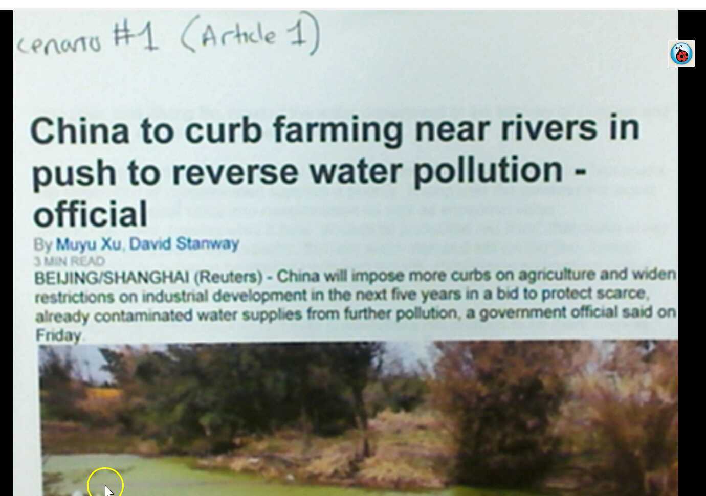 Scenario #1 Article #1 Environment Issues