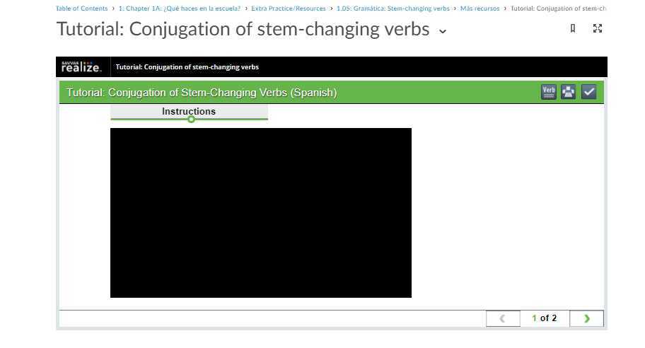 Ch 1A Day 4 Tutorial of stem-changing verbs