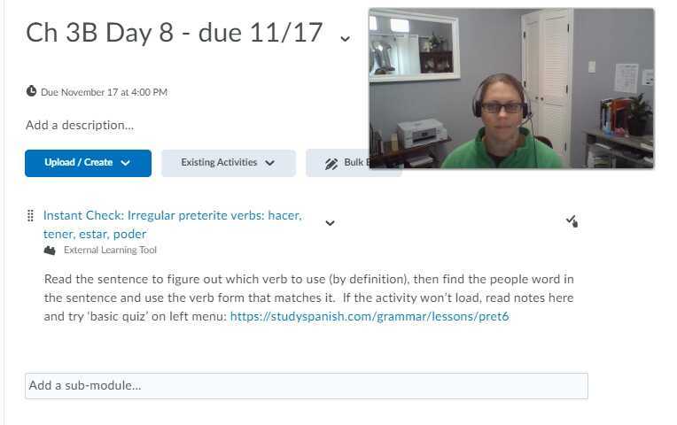 Ch 3B Day 8 help video - activity explanation
