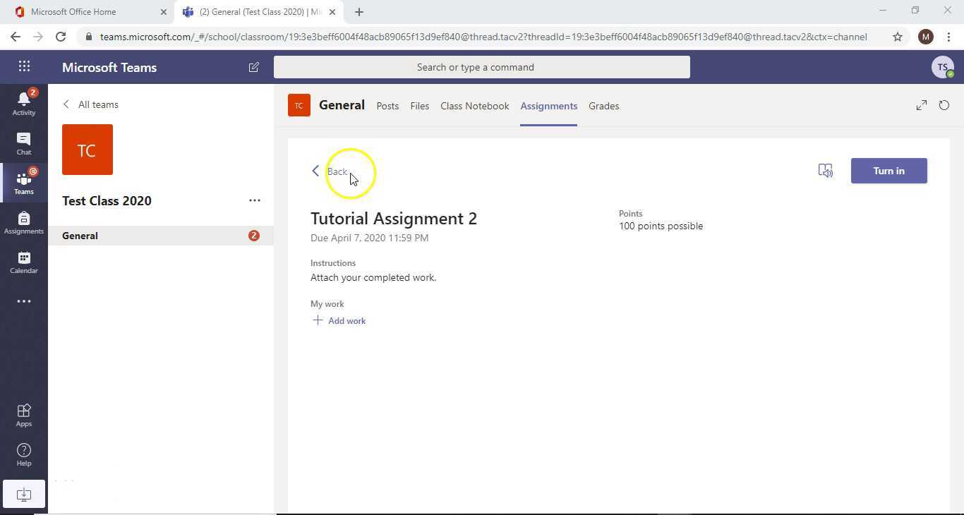How to Submit an Assignment on Teams