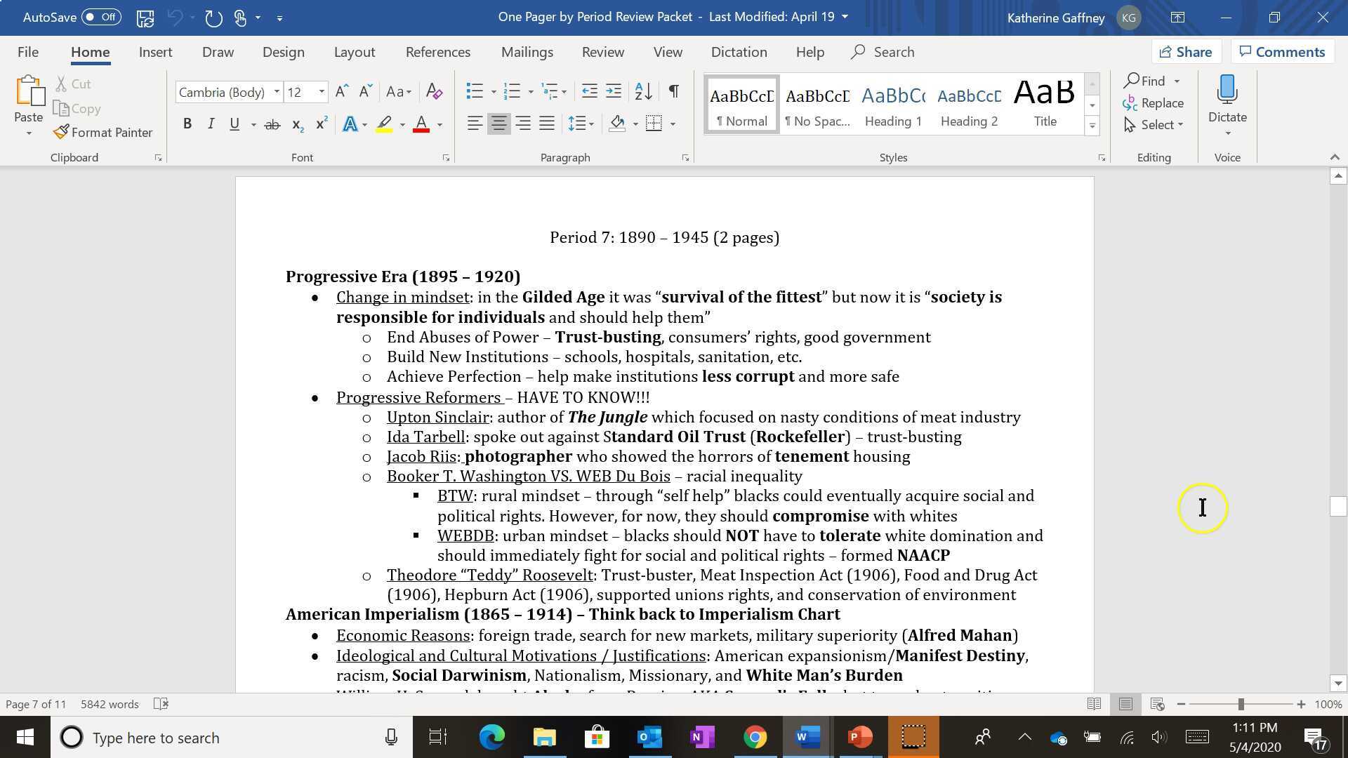 Period 7 Review (Part 1)