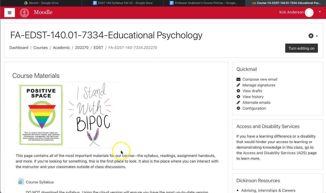 EDST 140 Moodle Orientation