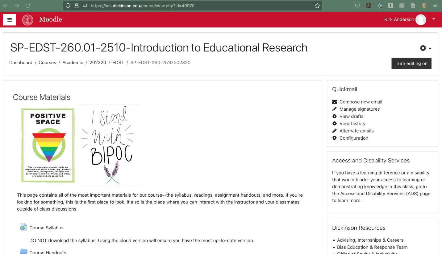 EDST 260 Moodle Orientation