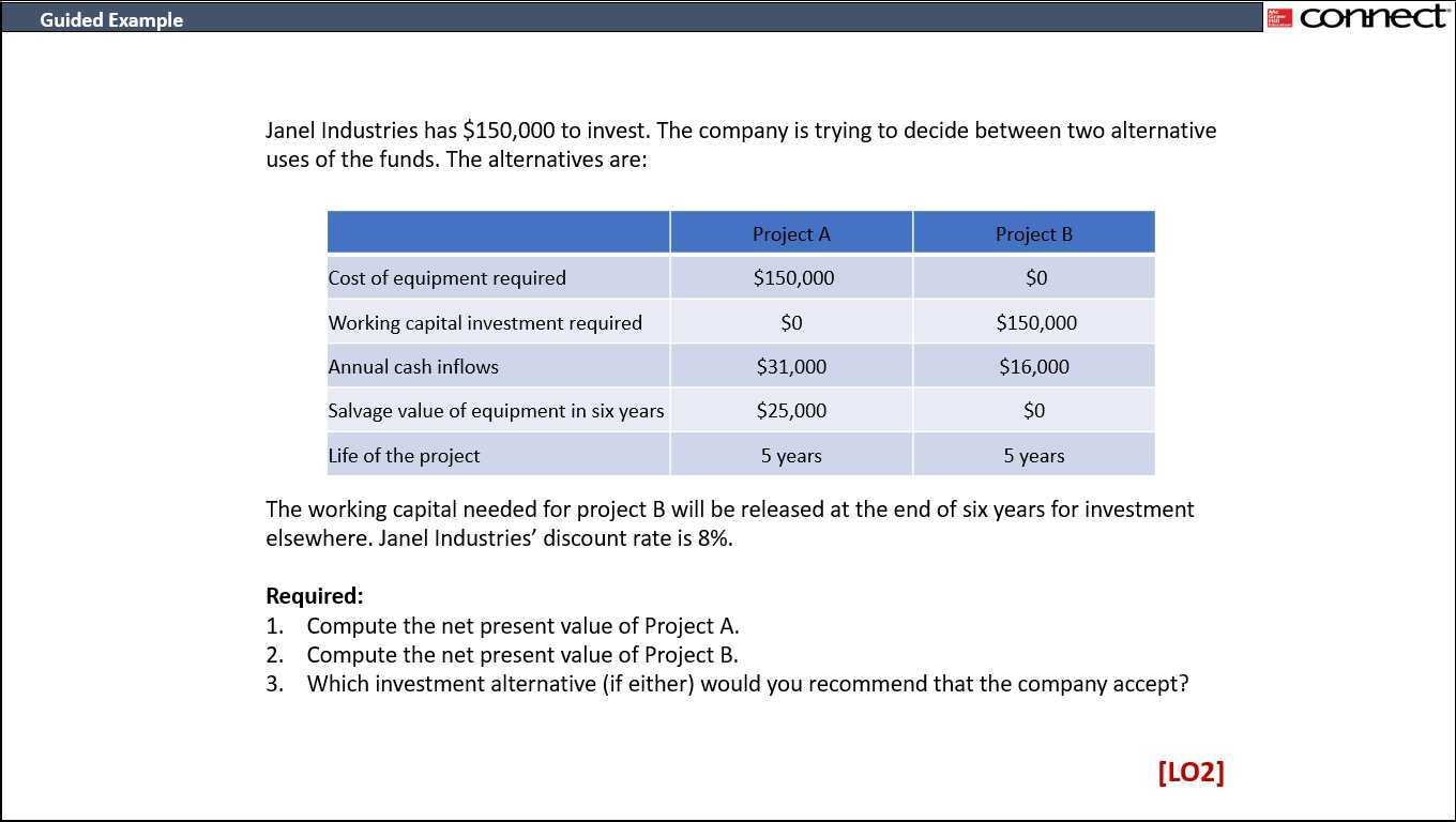 Chapter 7 Demo #6 NPV of competing projects