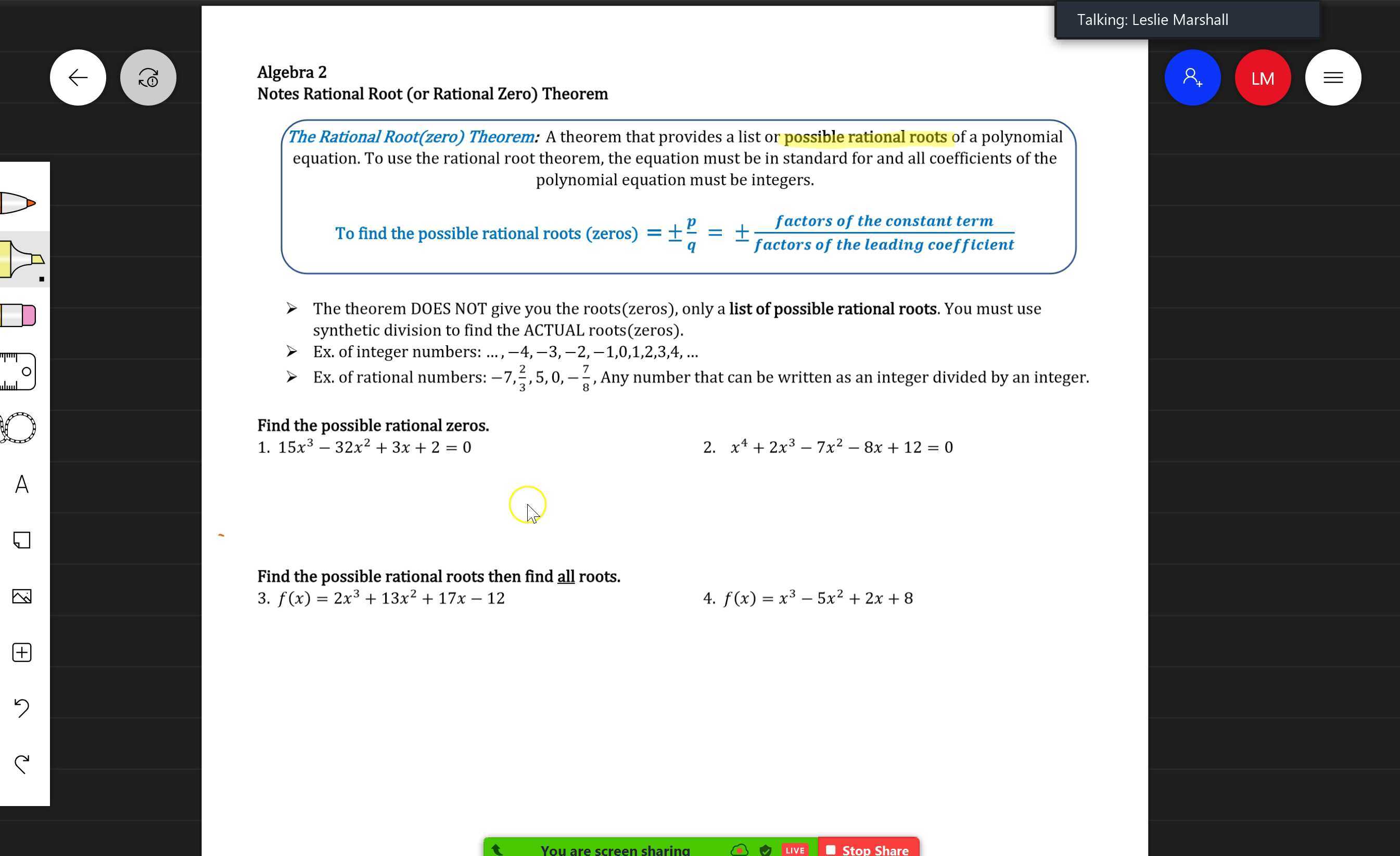 Rational Root Theorem