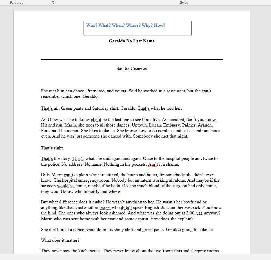 Lecture about Geraldo No Last Name