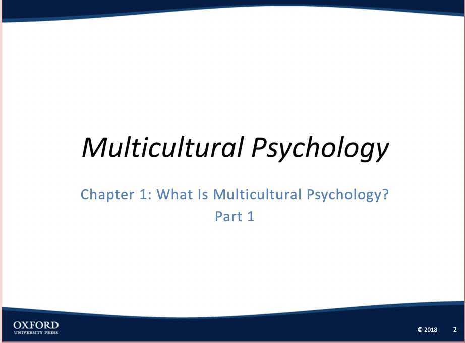 Multicultural Psychology