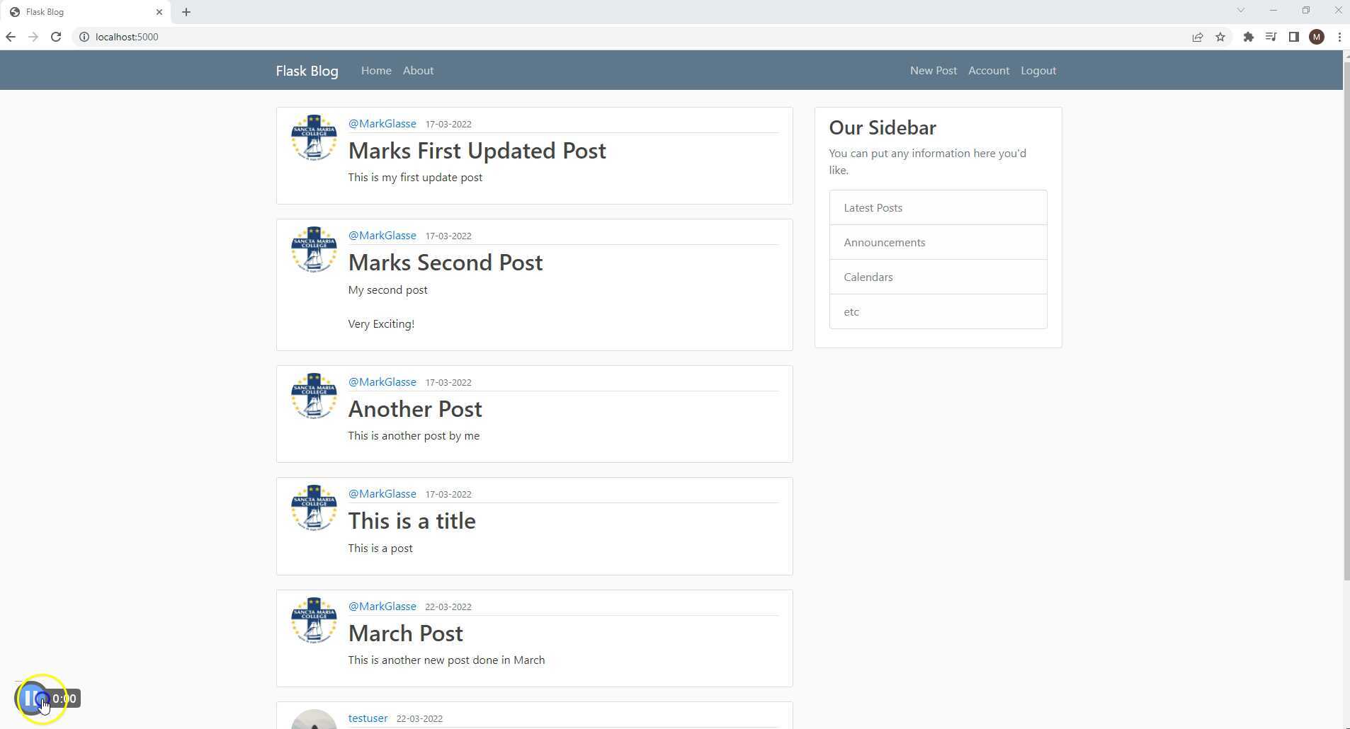 Flask Blog - Lesson 29