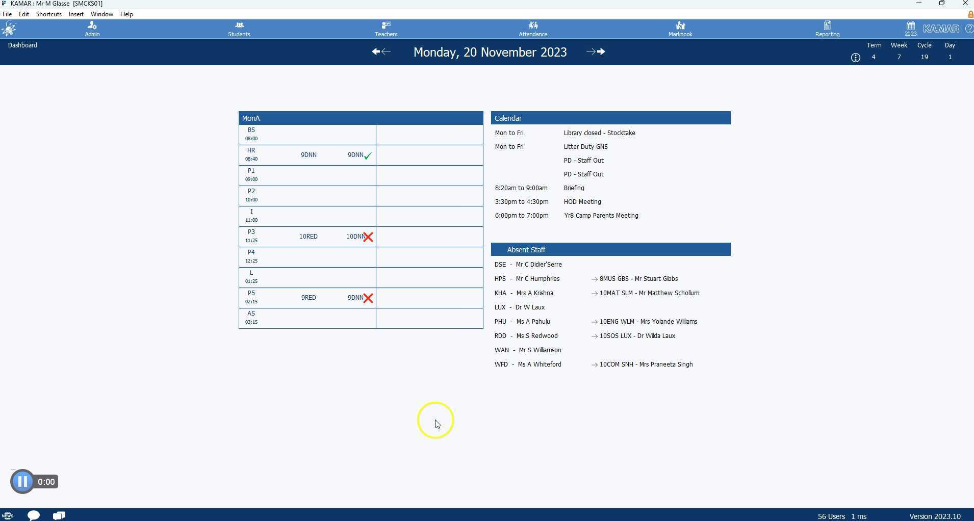 Checking Your Homeroom Class