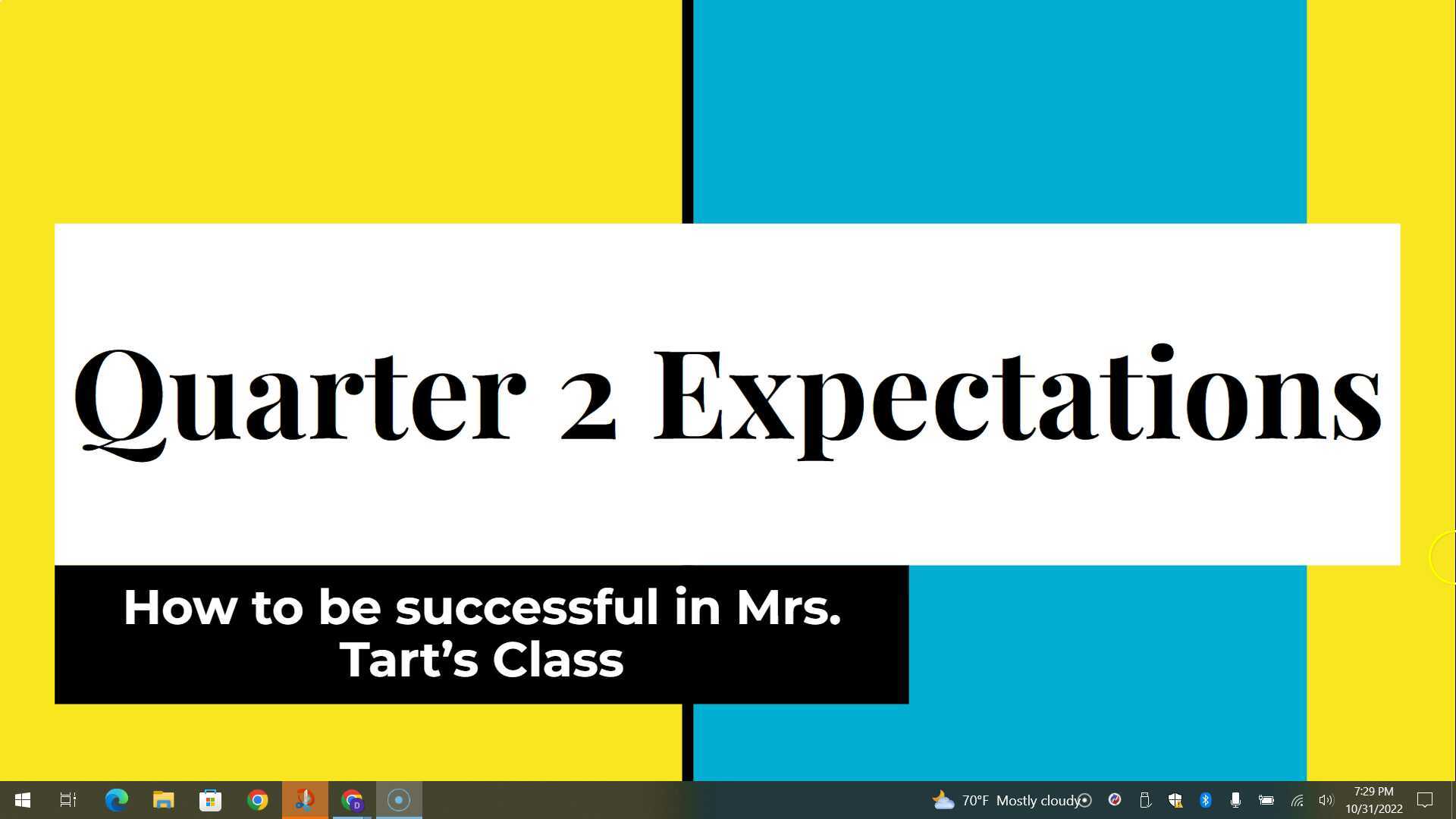 Quarter 2 Expectations