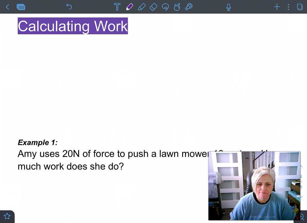 Calculating Work and Eff