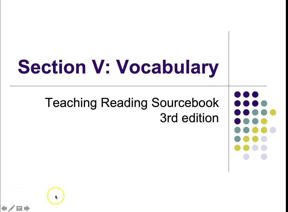 Honig Section 5 Vocabulary Introduction