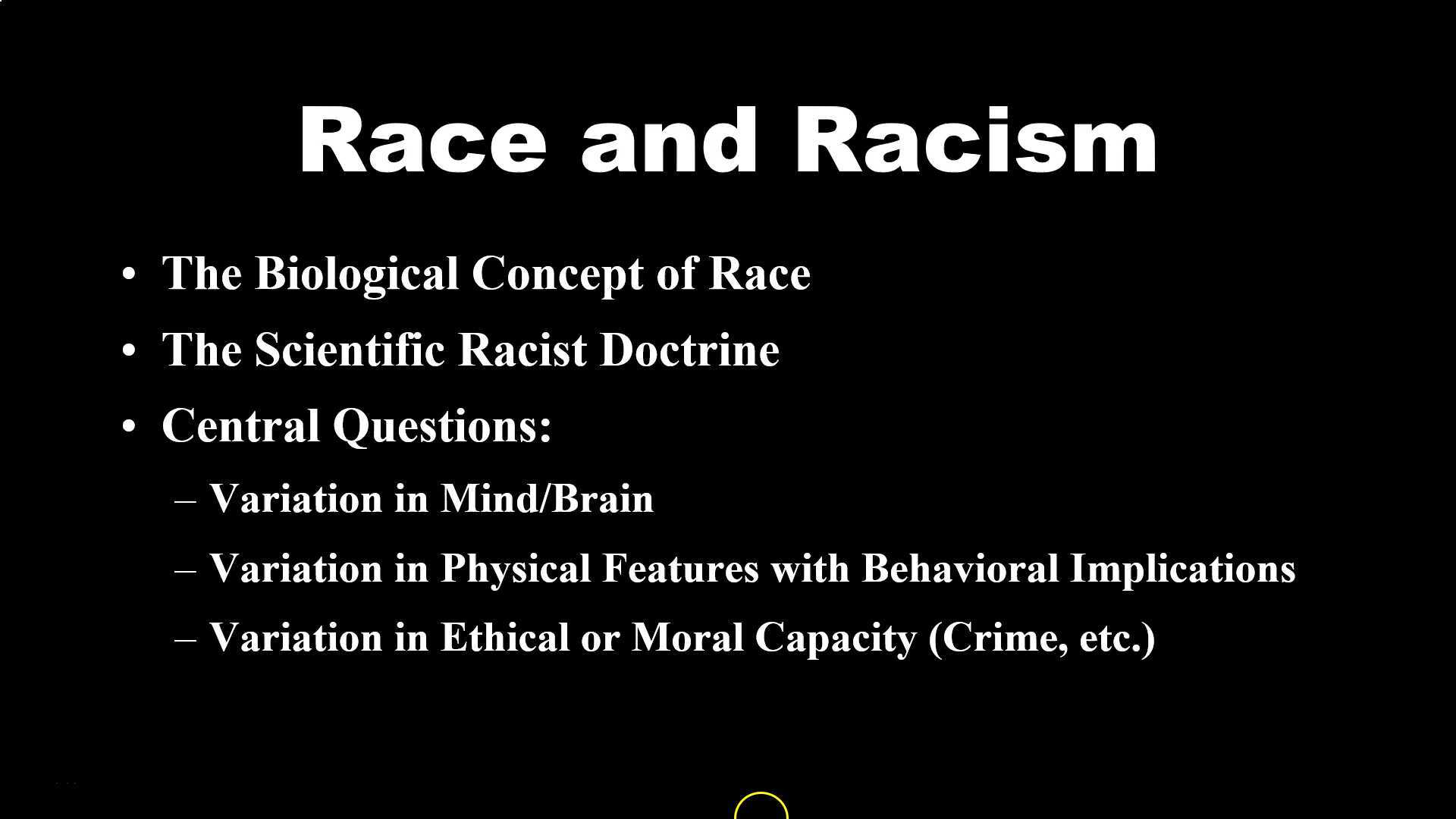 Race and Racism Part 1