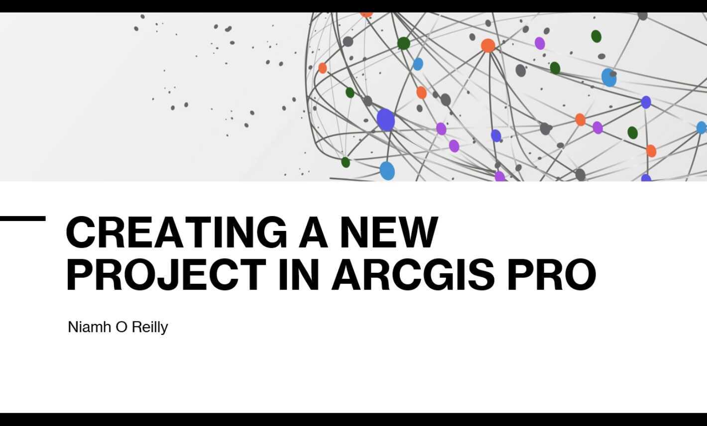Creating a new project in ArcGIS Pro