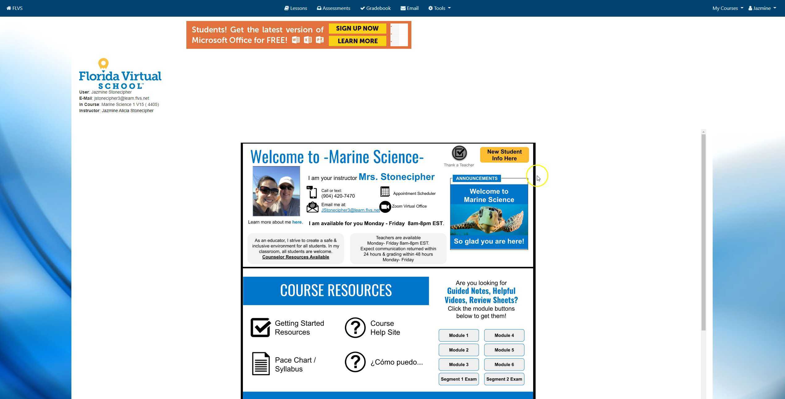 Marine Science 1.02 Assignment Guidance