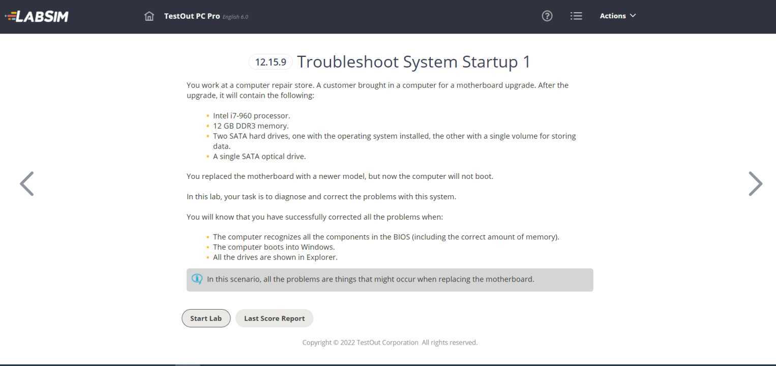 PC Pro Lab 12.15.09 Troubleshoot System Startup 1