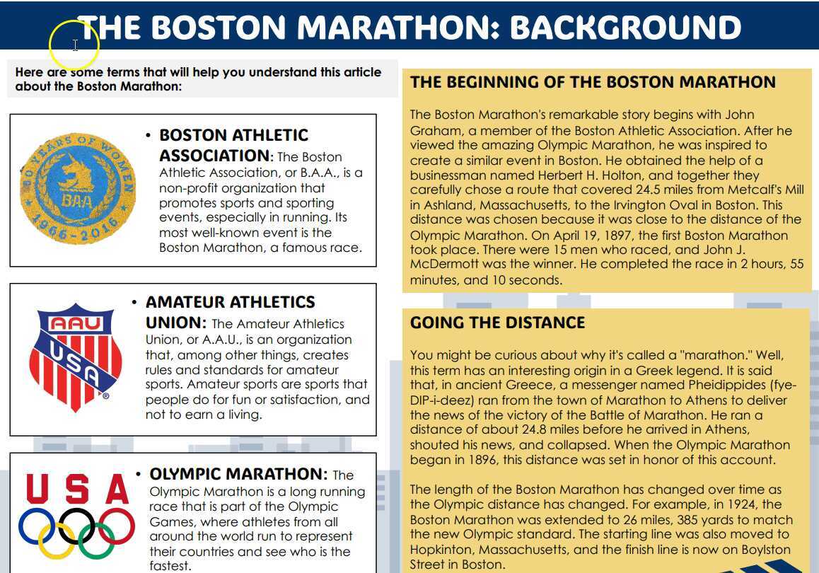 Boston Marathon Article Recording