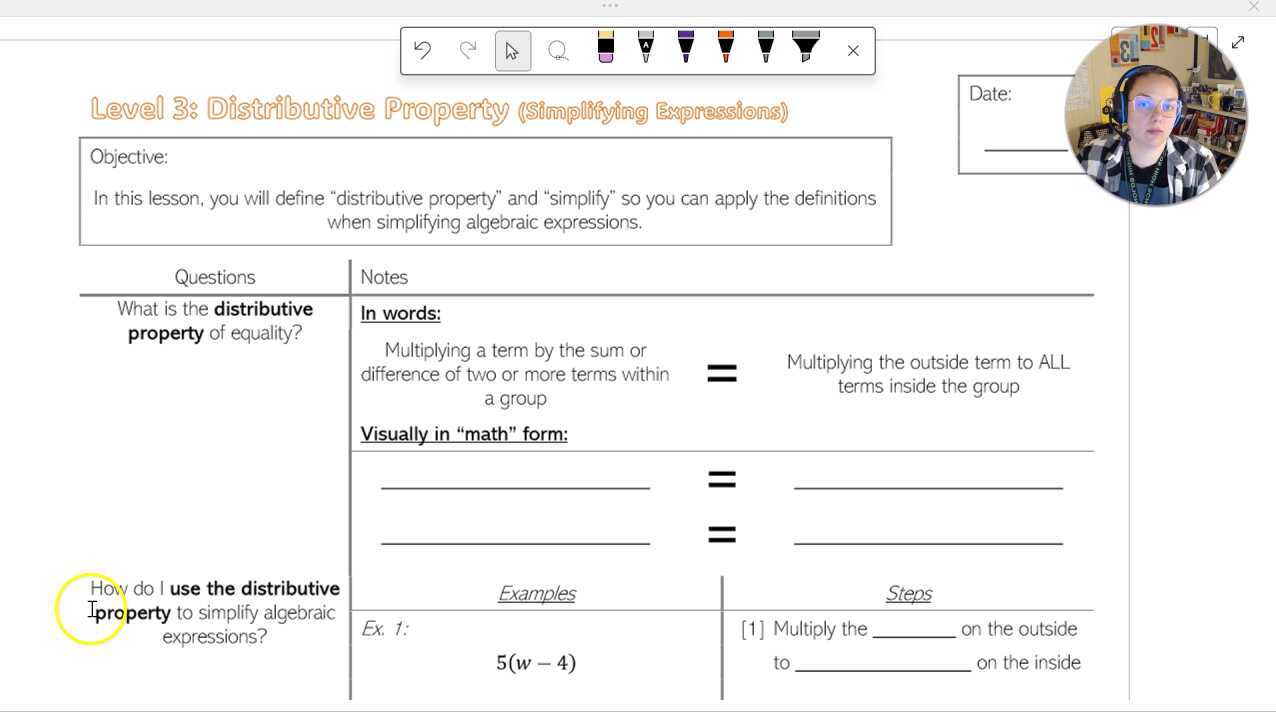 Sem 1 - Unit 1 - Distributive Property