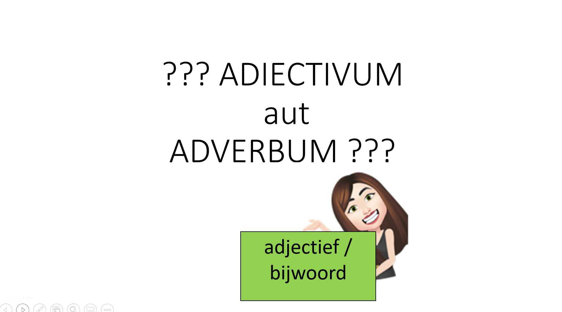 adjectief/bijwoord
