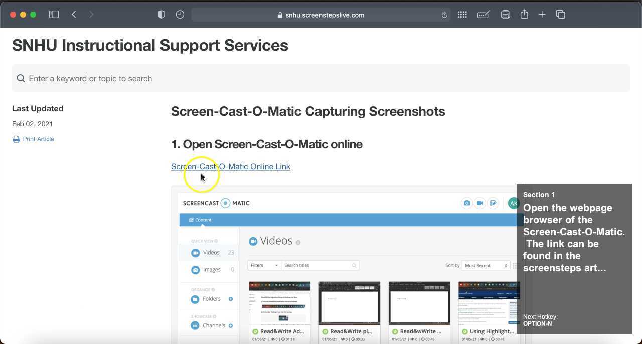 How to Use Screen-Cast-O-Matic for Screenshots