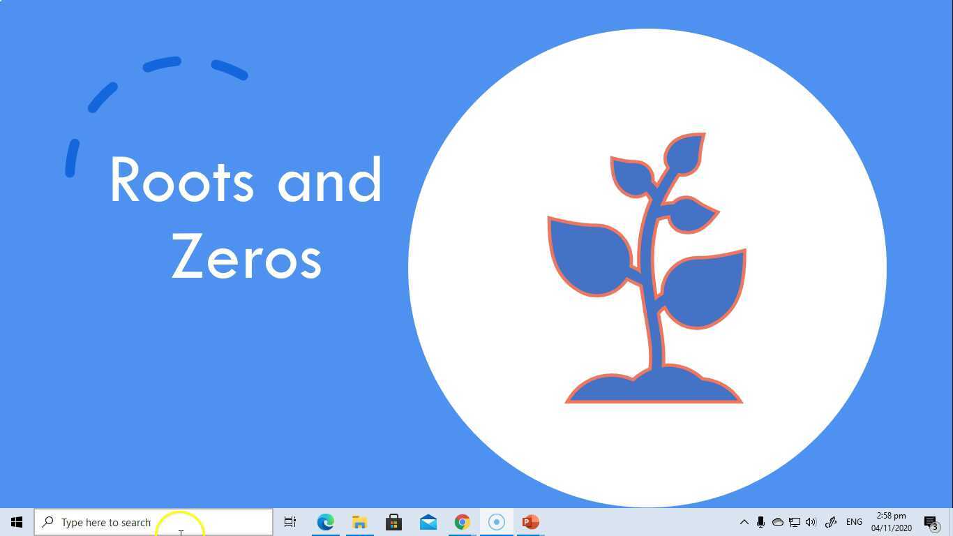 Roots and Zeros: Ex. 1