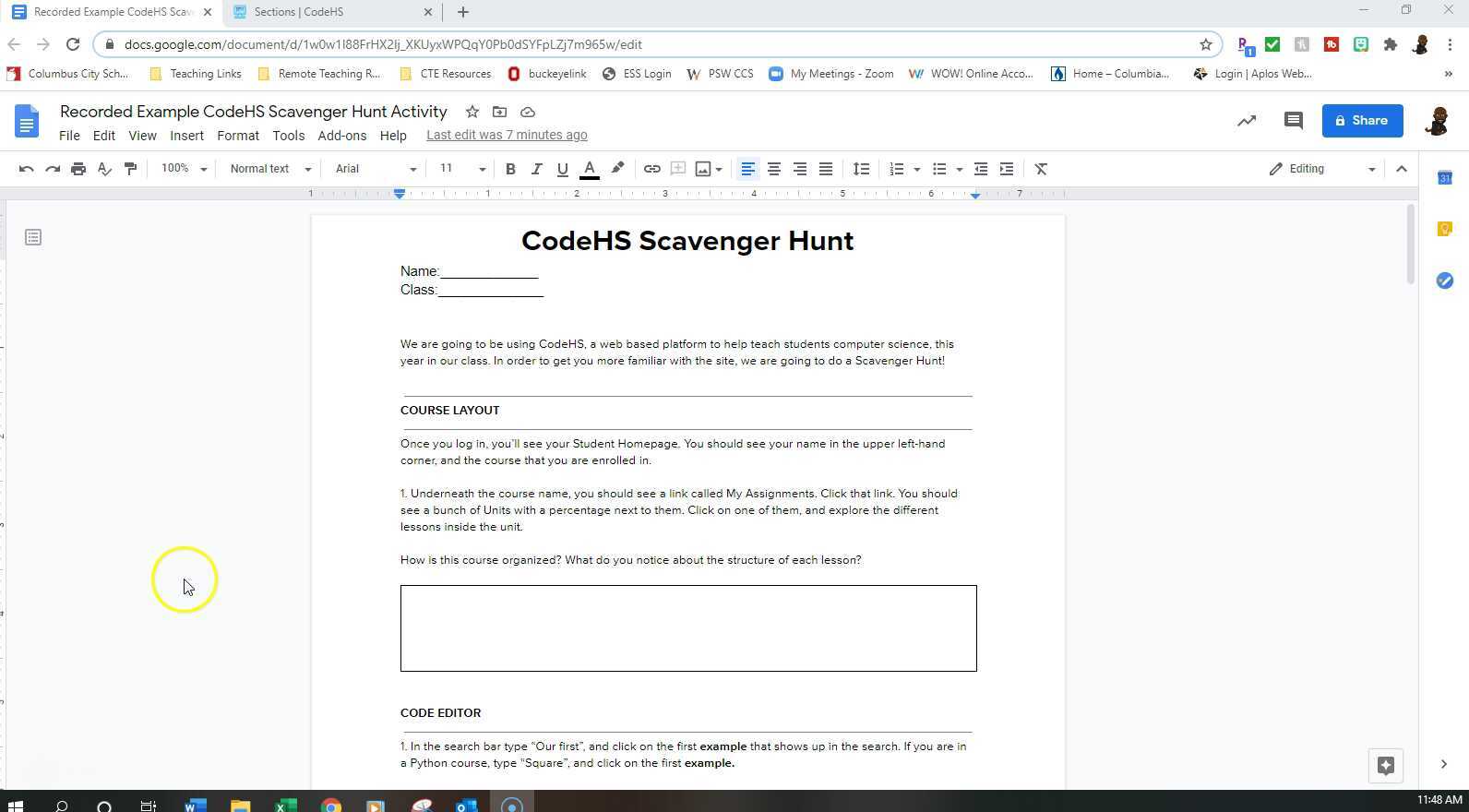 Part 1 - CodeHS Scavenger Hunt Walkthrough