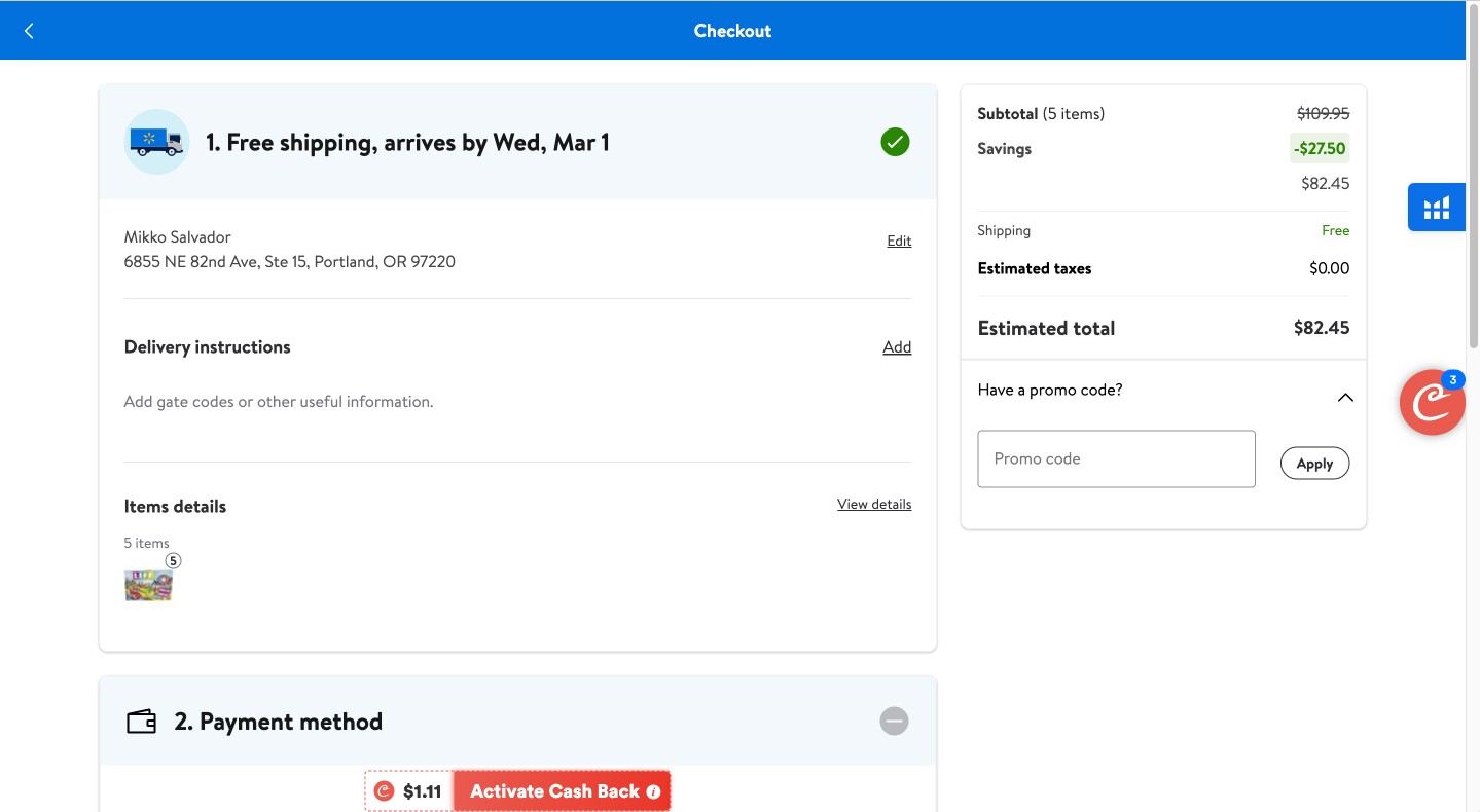 Snip - Review your order - Walmart.com