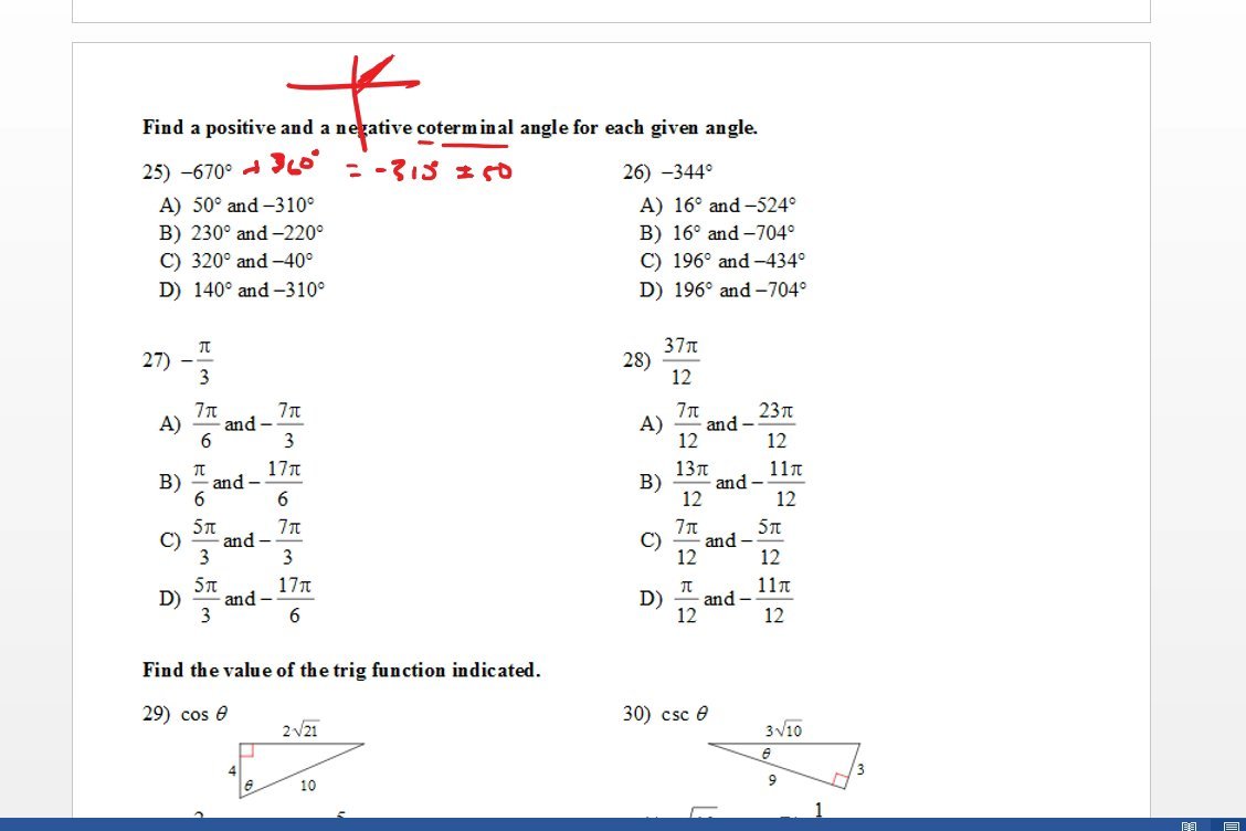 Final Review #2 Problem(s) 26 - 28