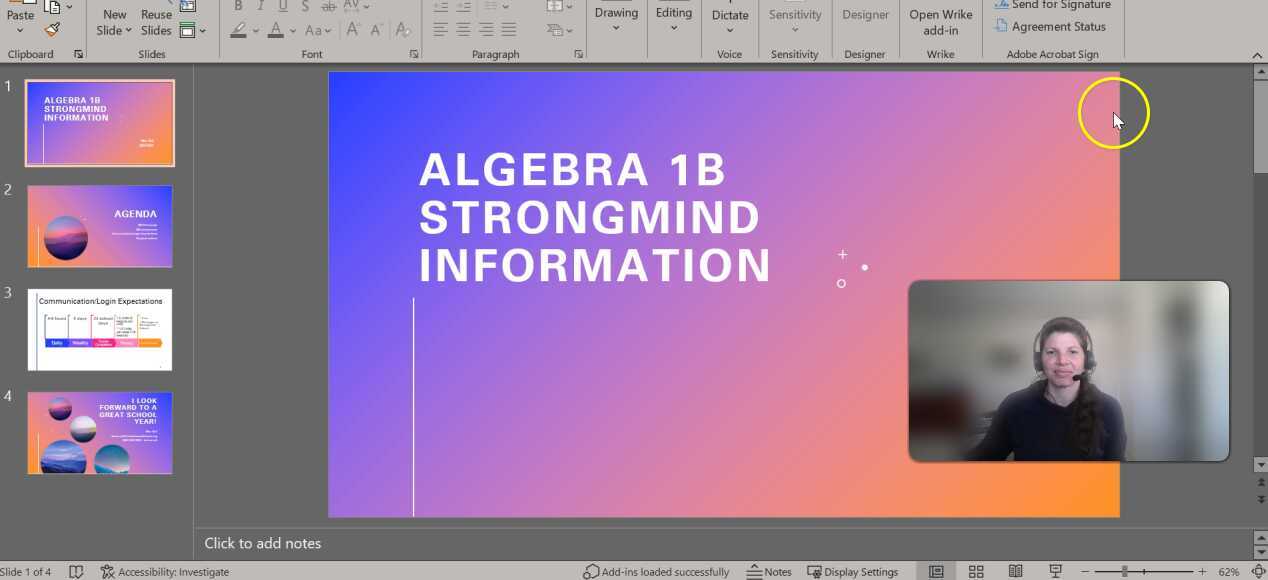 SM Algebra 1B Introduction