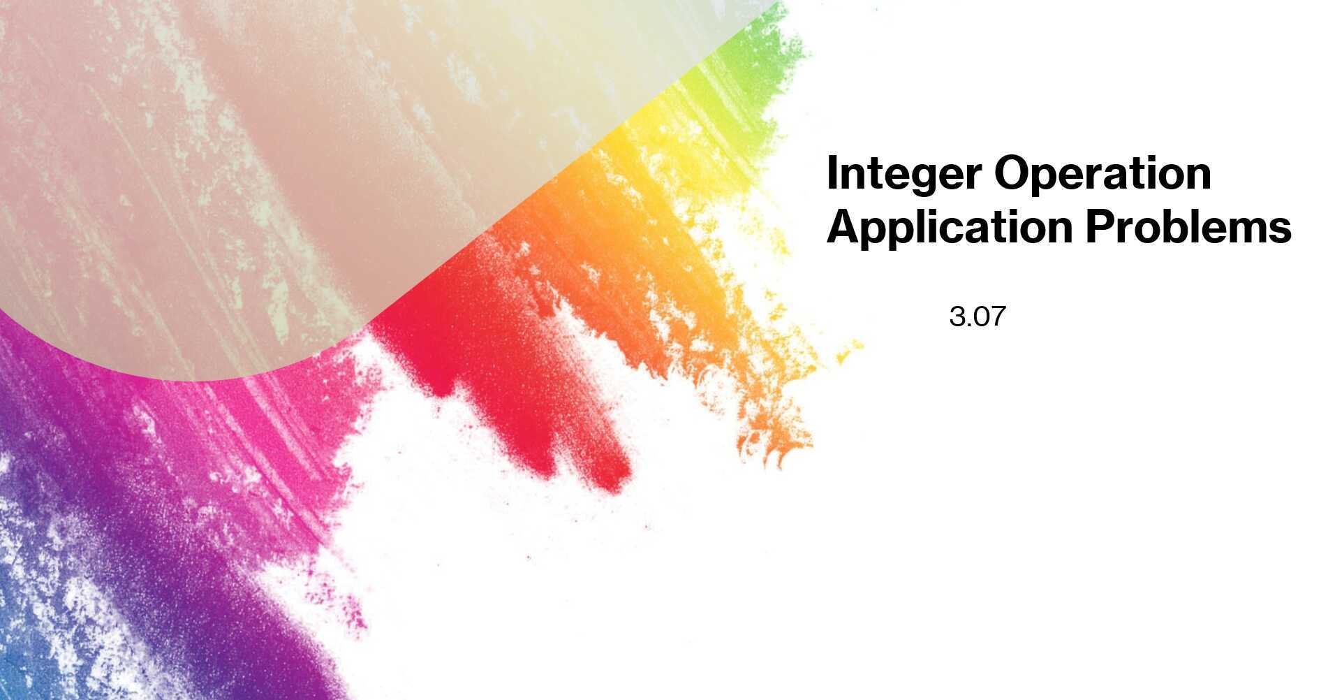 3.07 Integer Application