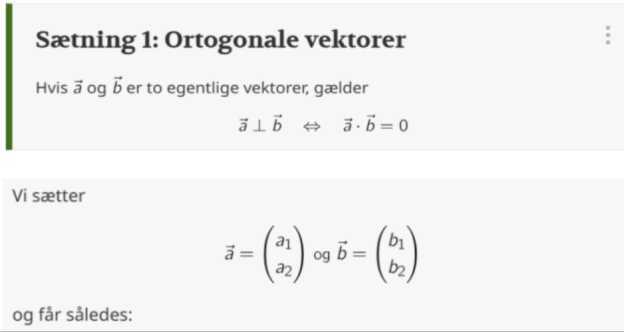 ortogonale vektorer