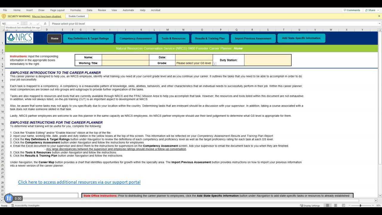NRCS Career Planner Training Video for Employees and Supervisors